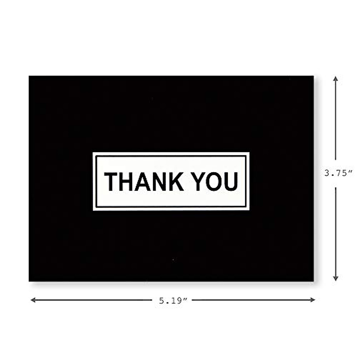 Hallmark Thank You Cards Assortment, Black and White Thanks (48 Cards with Envelopes for All Occasions)