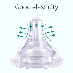 M&M Silicone Replacement Nipple, Extra Fast Flow, Cross Cut (9m+, 2-Count