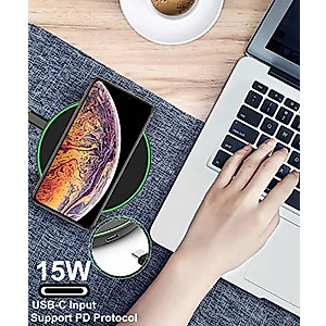 Wireless Charger for Samsung Galaxy S22/S22+/S21/S21+/S20/S20+/S10/S10+/S9/S8/S7/S6/Note 20/Note 10, Fast Wireless Charging Pad with 6.6ft 3.2 USB C Cable, Black. (No AC Adapter)…