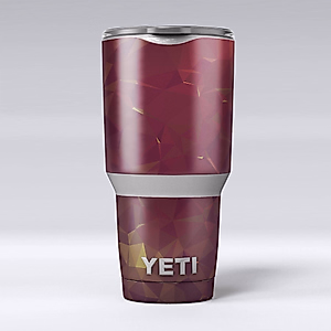 Design Skinz Red Geometric V13 - Skin Decal Vinyl Wrap Kit Compatible with The Yeti Rambler Cooler Tumbler Cups