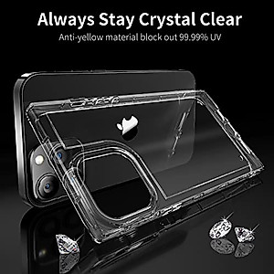 Jmltech Clear iPhone 14 Pro Max Case Silicone Square Shockproof Protective Drop Protection Phone Case Cover for iPhone 14 Pro Max (Clear)