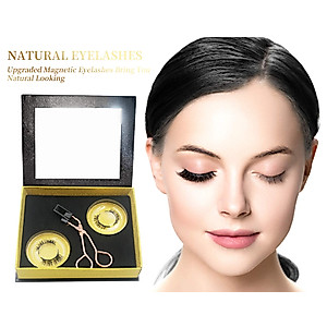 3D False Eyelashes, 6 Pairs of Natural Fluffy False Eyelashes, Reusable Long Thick Eyelashes, Used to Extend Makeup Eyelashes (J-09)