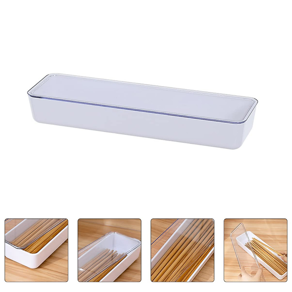 Cabilock 1pc Utensils Tray Holder Cover Lid for Lid, Spoon Dinnerware Drainer Countertop Home Chopstick Rack with Flatware Drawer Organizer Cutlery Tableware Organizer, Sink