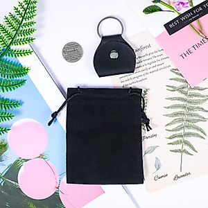 Sureio Pocket Hug Token Long Distance Relationship Keepsake Stainless Steel Double Sided Inspirational Gift with Keychain (Sobriety)