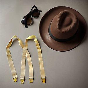 Holdup Suspenders for Men - Under-Ups X Back Style - Patented "No-Buzz" Composite Gripper Clasps - Hidden 1 1/2" wide Suspenders - Perfect Undergarment Solution