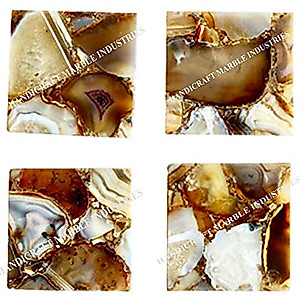 Valentine's Gifts Coaster #4 Dark Brown Agate design Color Coaster Wholesale Price Drink Coaster Tableware Bar Accessories Dinning Tableware