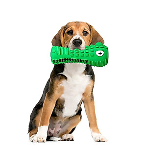 ZP-PY Dog Chew Toys for Aggressive Chewers: Alligator Dog Toys for Large/Medium/Small Breed - Indestructible Dog Toys - Toothbrush Rubber for Dog Teeth Cleaning - Squeaky Sound for Dog Attraction