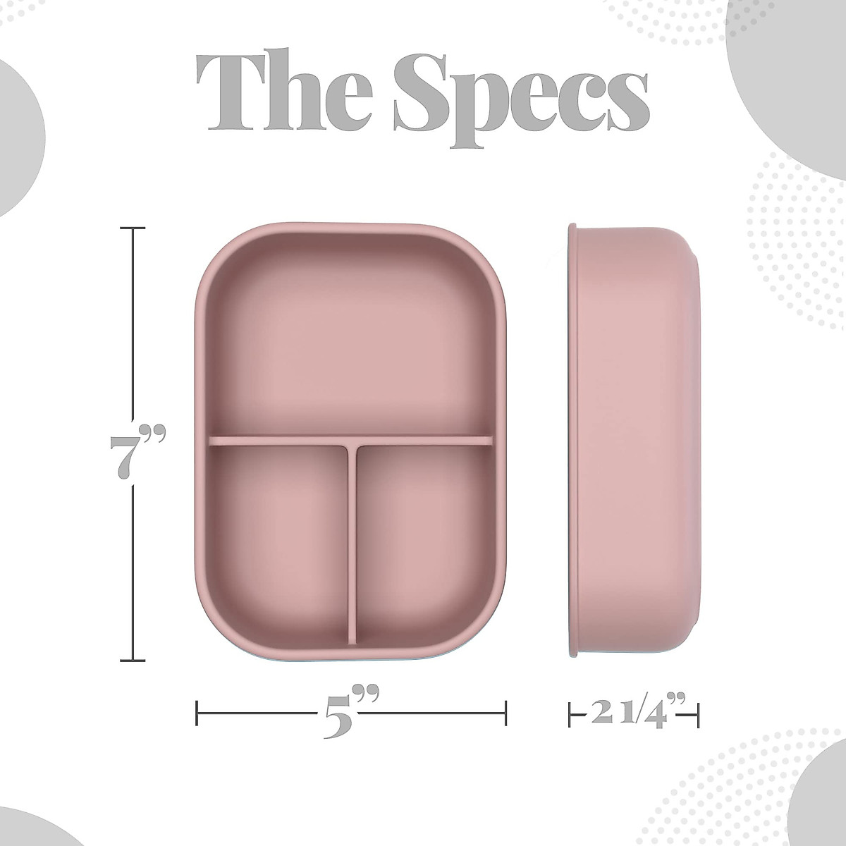 Silicone Bento Box for Kids, Toddlers and Adults - Made from Platinum LFGB German Silicone - Microwave, Dishwasher, Freezer and Oven safe - Lunch, Snack and Sandwich Food Container (Pastel Purple)