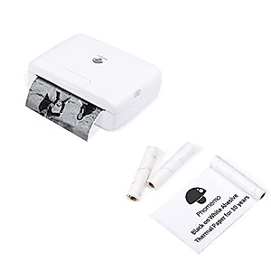 Phomemo M04S Portable Thermal Printer with 110mm White Non-Adhesive Thermal Paper 3 Rolls