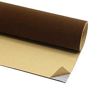 HDsticker 14.6 inchx78.7 inch Self Adhesive Fabric Velvet Drawer Liner Roll Sticky Velvet Flocking Liner for Jewelry Box Cabinets Dresser Drawer Furniture Crafts DIY Decal (Brown)