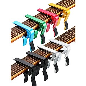 8 Pieces Guitar Capo Guitar Accessories Capo Aluminum Metal Universal Guitar Clamp Capo Electric Guitar Capo Clamp for Various Types Lightweight String Instrument