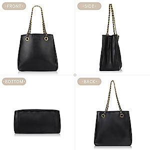 Women's Top Handle Handbag, Shoulder Bag, Ladies Work or Casual Soft PU Leather Handbag and Carry Purse