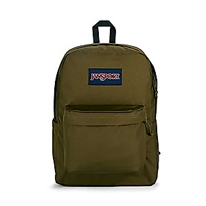 JanSport Superbreak Plus Backpack - Work, Travel, or Laptop Bookbag with Water Bottle Pocket, Army Green
