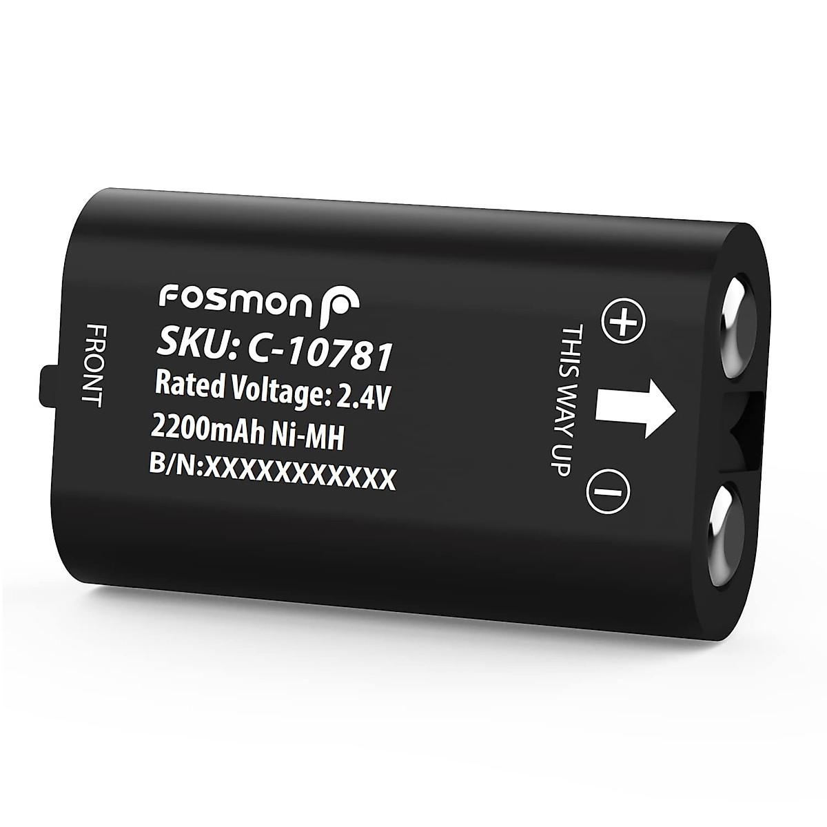 Fosmon 2200mAh Rechargeable Battery Pack Compatible with Xbox Series X/S, Xbox One/One X/One S Elite Controllers - 1 Pack, Recharge C-10777 Battery Charger (Not Included)