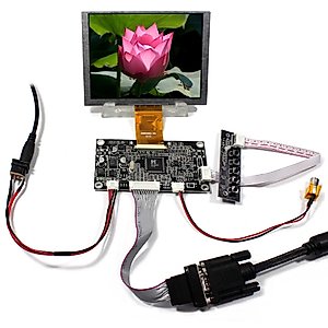 VSDISPLAY 5" 5 inch 640x480 LCD Screen ZJ050NA-08C Replcace AT050TN22 V1 with VGA AV Controller Board
