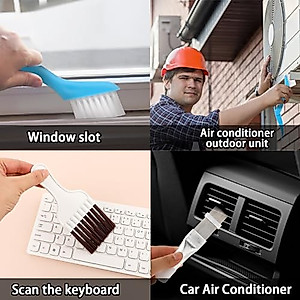 Jeffdad 3 Pcs Air Conditioner Fin Comb Cleaner Kit, Ac Fin Comb Condenser Coil Brush, Radiator Fin Comb Straightener Refrigerator Tools, Evaporator Radiator Repair Clean Tool