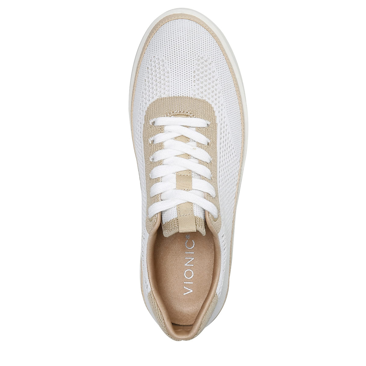 Vionic Galia Women's Knit Casual Comfort Shoe White Knit - 8.5 Medium