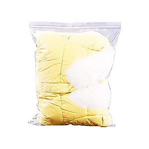 50 Count Large Heavy Clear Bag Zip Lock Storage Bags Food Picnic Travel Clothes Storage Bag 14"x18" Large Ziplock Kitchen Freezer Bag Pack of 50 Reusable