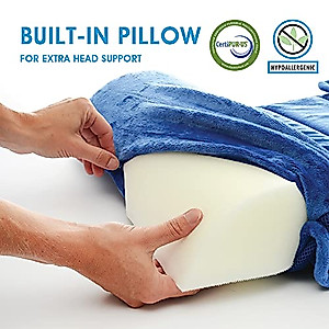 My First - Toddler Nap Mat, Memory Foam Sleeping Mat with a Removable Pillow, Portable and Compact, 41 x 21 x 1 inch, Blue, Pack of 1