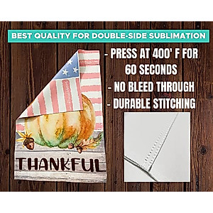5 Pcs Sublimation Blank Garden Flags 100% Polyester 3 Layer Double-Sided Ready for Printing Garden or Lawn Banner | 12x18in DIY Vinyl or Dye Sublimation Blank Flags Pack of 5
