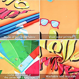 Beach Backdrop Decorations Hawaiian Pool Party Banner Pool Surfboard Background for Birthday Summer Hawaiian Themed Party Supplies Favors