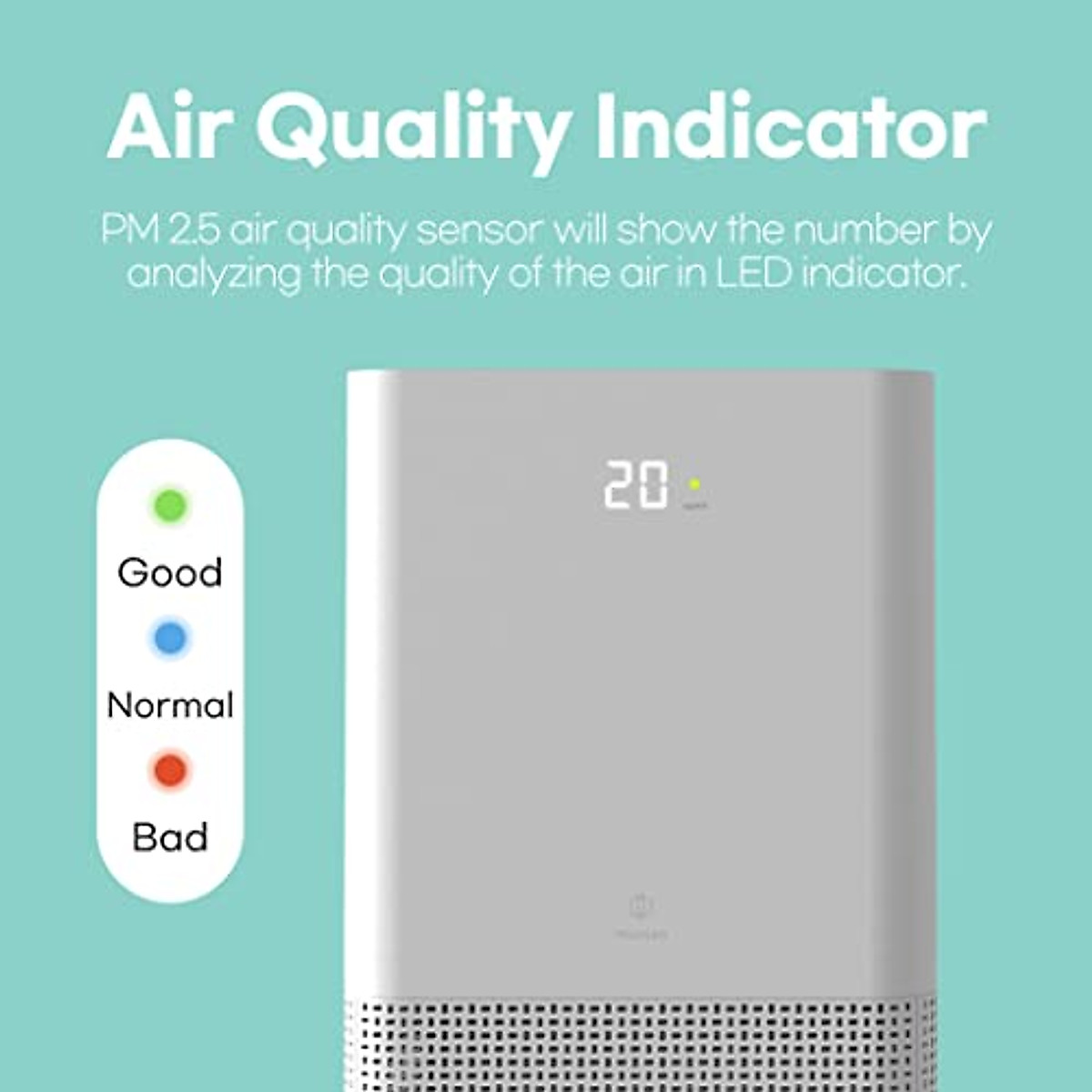 IMUNSEN M-001W Air Purifier with Cypress Wood Filter, H13 True HEPA Filter, 100% Ozone Free, Cyclone Mode, Auto Sleep Mode, Made in Korea - White