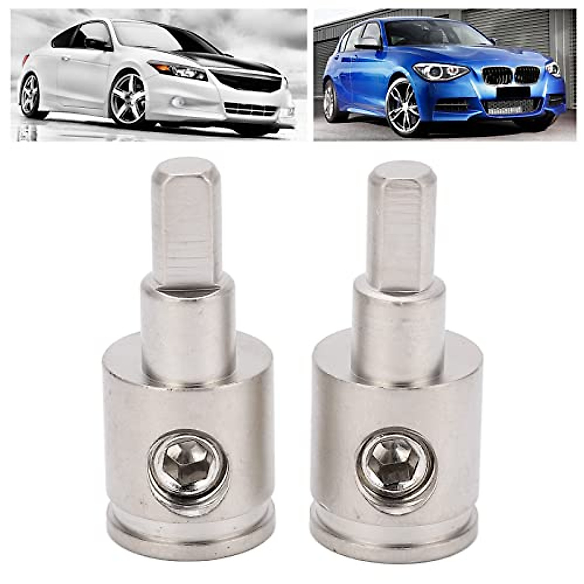 1/0 Gauge to 4 Gauge Wire Reducer 2pcs Car Audio Amp Input Wire Reducer Adapter 0 Gauge to 4 Gauge High Power Brass Nickel Plated for Car