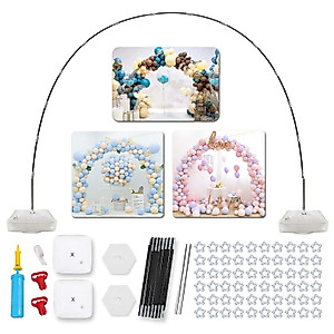 Large Balloon Arch kit with Heavy Base,Great BirthdayChristmasNew Years Eve Party Decorations/Supplies,Used to make a 8.5FT Tall &12.5Ft Wide(adjustable) Balloon Garland