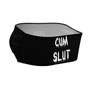 Cum Slut Women's Sexy Crop Top Sleeveless Stretchy Solid Strapless Tube Top M