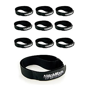 Heininger HitchMate 4084 QuickCinch Black 21" hook and loop Soft Strap, (Pack of 10)