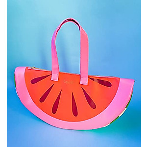 ban.do Super Chill Cooler Bag, Insulated Bag with Shoulder Straps, Soft Sided Cooler, Cute Portable Cooler for Picnics or Beach Days, Watermelon 2.0