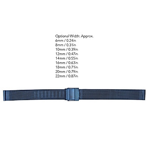 Mesh Stainless Steel Watchband, Flexible Soft Watch Strap Replacement Accessory Portable for Men Women for Home(22MM)