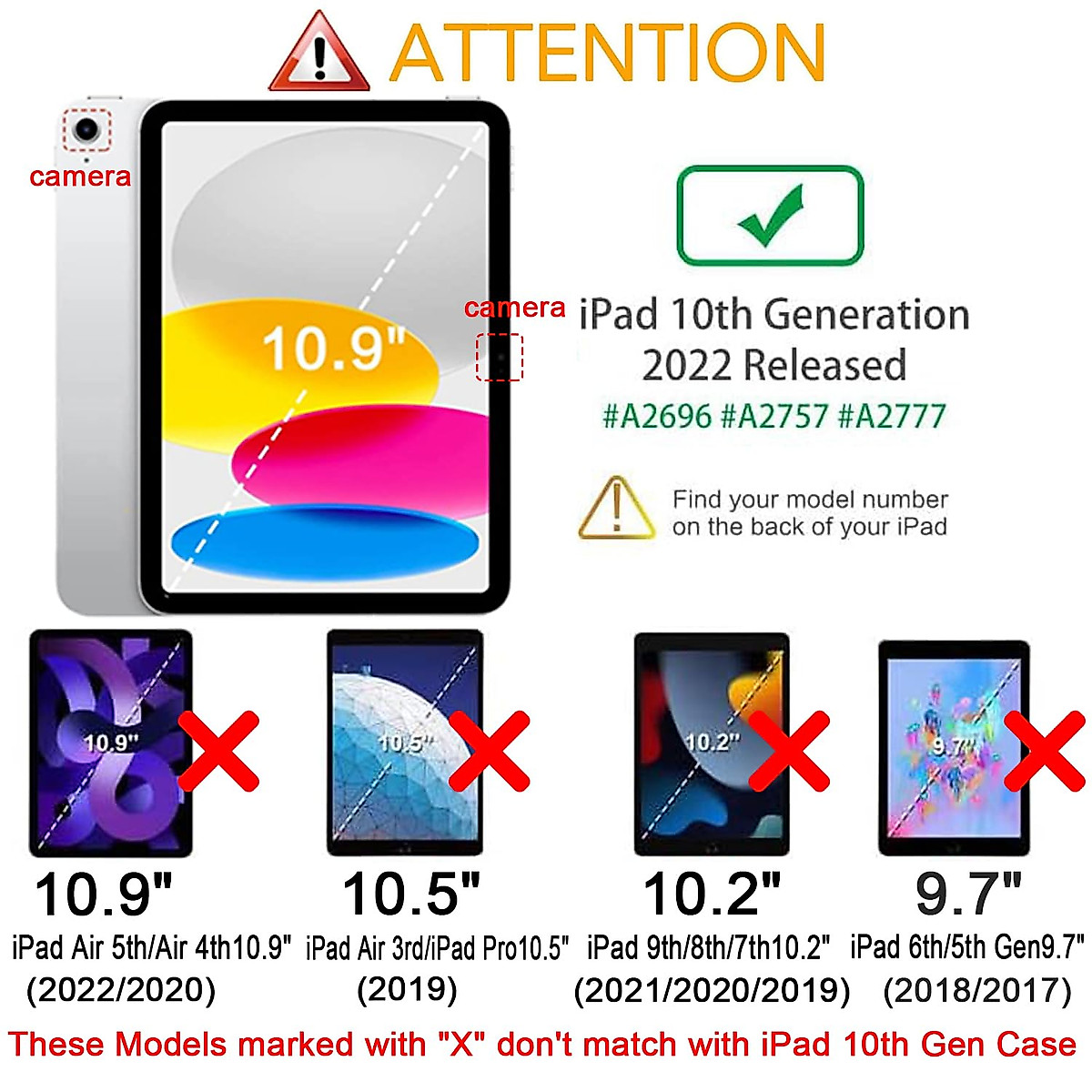 for iPad 10Th Generation Case, for iPad Case 10Th Generation 2022, for iPad 10Th Gen Case 10.9 Inch Pencil Holder/Hand Strap/Pocket, Adjustable Stand, Auto Wake/Sleep, Black Flower Floral