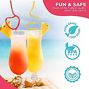 24 Crazy Straws, Colorful Silly Straws, Curly Straws for Kids Reusable, Silly Straws for Kids, Twisty Straws,Curly Straws,Crazy Straws for Kids