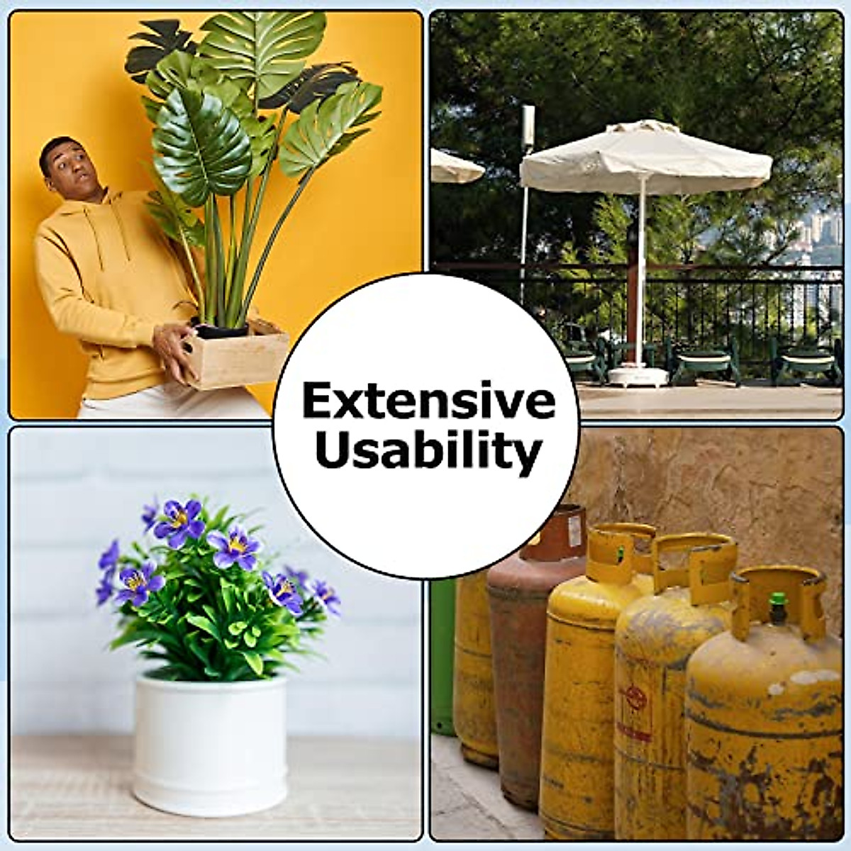 2 Packs Plant Caddy with Wheels 15 -19 Adjustable Heavy Duty Rolling Plant Stand with Casters Outdoor Indoor Planter Dolly 440 Lbs Capacity for Large Plant Pot, Trash Can Dolly, Garden Pot (Gray)