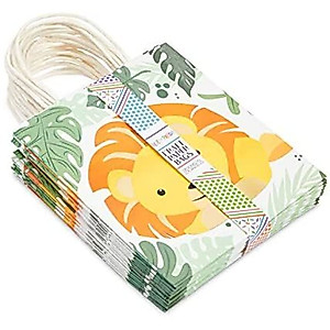 BLUE PANDA Small Lion Party Favors Bags for Jungle Safari Birthday Decorations (15 Pack)