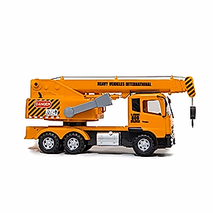 Big Daddy Trucks-Large Sized Friction Powered King Crane which extends to 1 ft Personal Accessories and Toys can be Used on This Truck