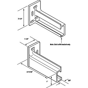 Prime-Line R 7265 Drawer Track Back Plate, 3/8 inch x 1 inch, Plastic, Off-White (1-Pair)