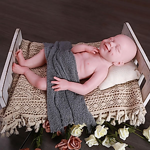 SERENDOLL 18.5 inch Realistic Full Silicone Baby Doll,Lifelike Reborn Baby Dolls, Toy, and Collectible Bald Girl (Girl)