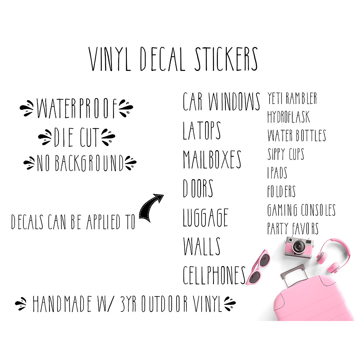 Vinyl Name Decal Stickers Compatible With Laptops, Tumbler Cup, Walls, Kids Cups, Christmas Ornaments, Personalized Gift Box Labels, Hydro Decal Sticker, Can Coolers