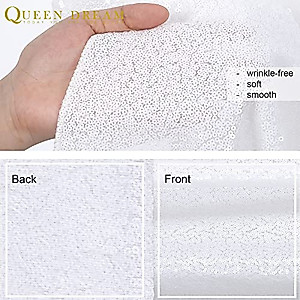 White Sequin Backdrop Curtain 4 Pack 2ft x 8ft Backdrop Birthday Party Backdrop Wedding Ceremony Background