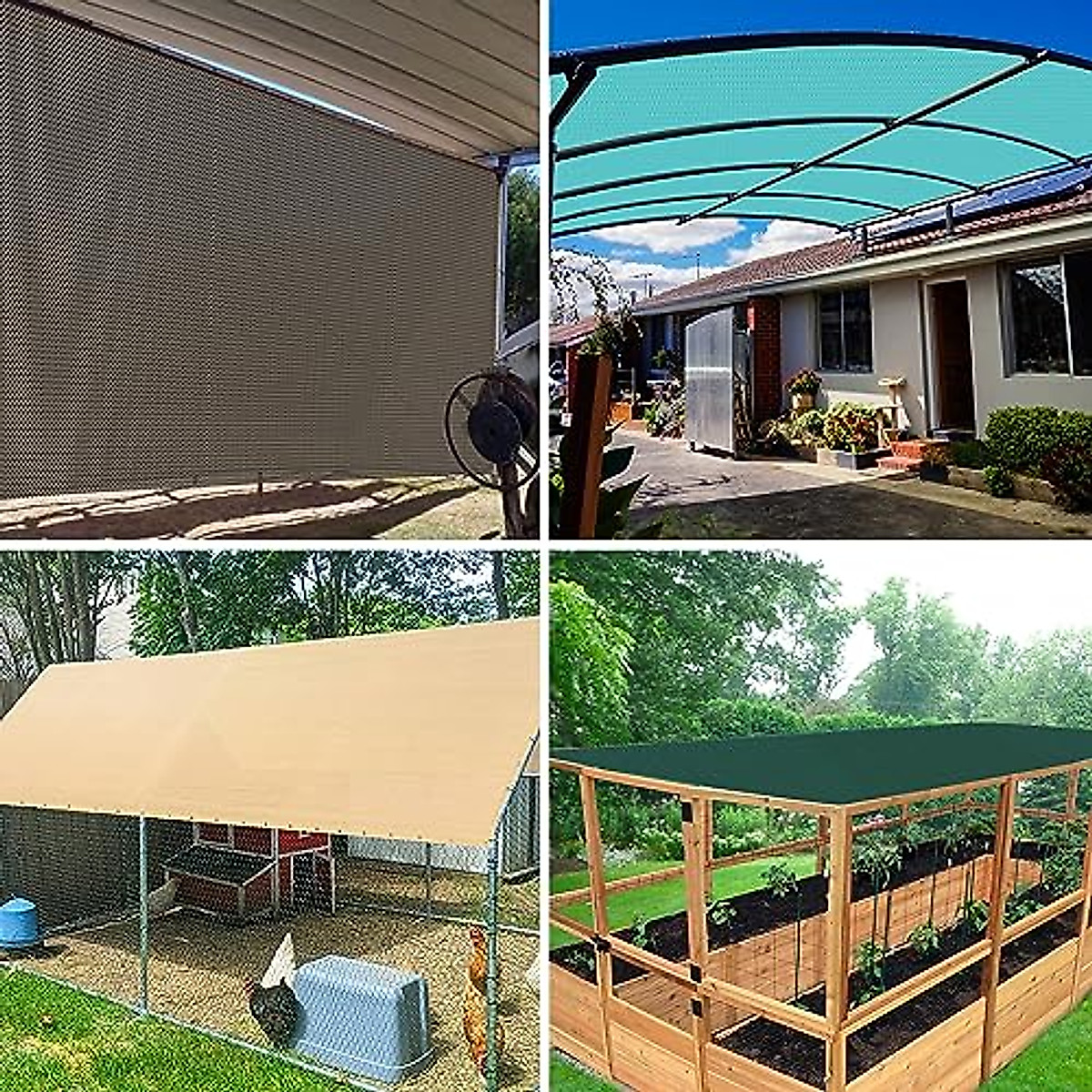 COARBOR 6'x15' Outdoor Shade Fabric Cloth Material Roll for DIY Pergola Cover Carport Patio Deck Backyard Garden Plant Shade Cover Yard Balcony Privacy Shade Screen Brown