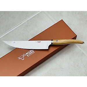 Laguiole en Aubrac Cuisine Gourmet Stainless Fully Forged Steel Made In France Cook's Chef 's Knife, 8-in / 20.3cm (Boxwood Handle)