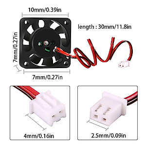 4PCS 3D Printer Brushless Cooling Fan 40x40x10mm DC24V Oil Bearing Blower Fan Turbo fan with 2 Pin Terminal for Hotend Extruder Heatsinks Makerbot MK7 MK8 CPU Chip Arduino Creality Ender 3 Ender 3 Pro