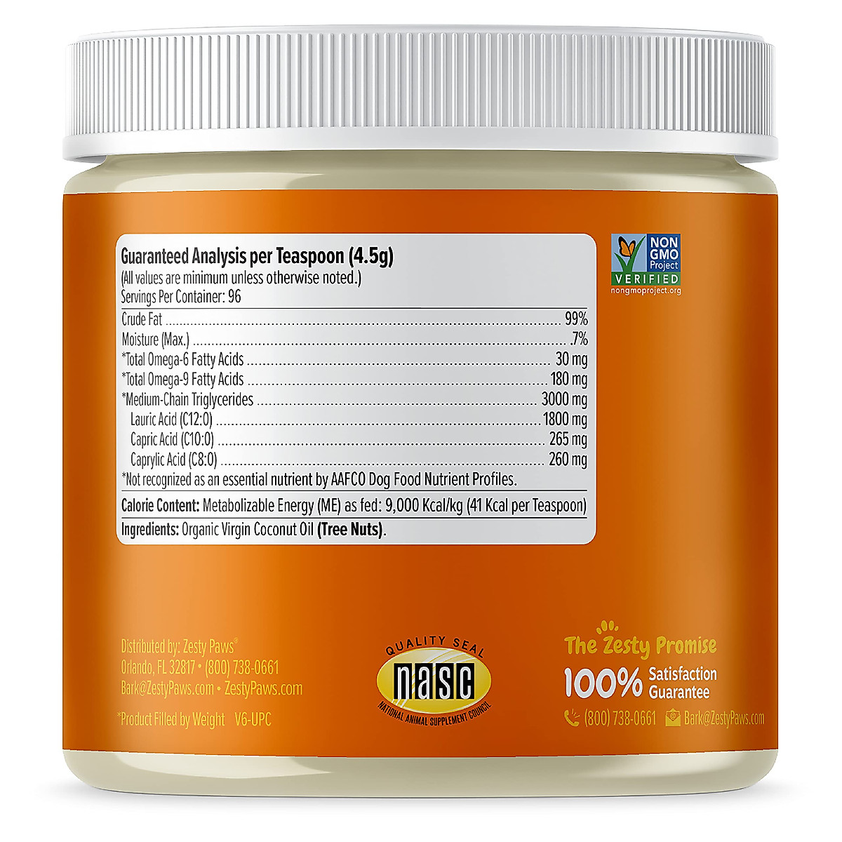 Coconut Oil for Dogs - Certified Organic & Virgin Superfood Supplement - Digestive & Immune Support - 16 OZ