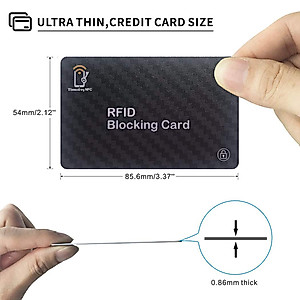Timeskey NFC 2 RFID Blocking Cards, Contactless NFC Bank Debit Credit Card Protector Blocker, Anti Theft Blocking Wallet Protector,The Original Security Card for Men or Wome