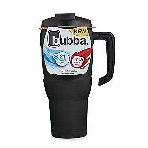Bubba Hero XL Vacuum-Insulated Stainless Steel Travel Mug, Large Travel Mug with Leak-Proof Lid & Sturdy Handle, Keeps Drinks Cold up to 21 Hours or Hot up to 7 Hours, 30oz Licorice
