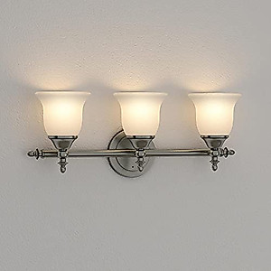 Olgelthorpe Traditional 3-Light Brushed Nickel Vanity