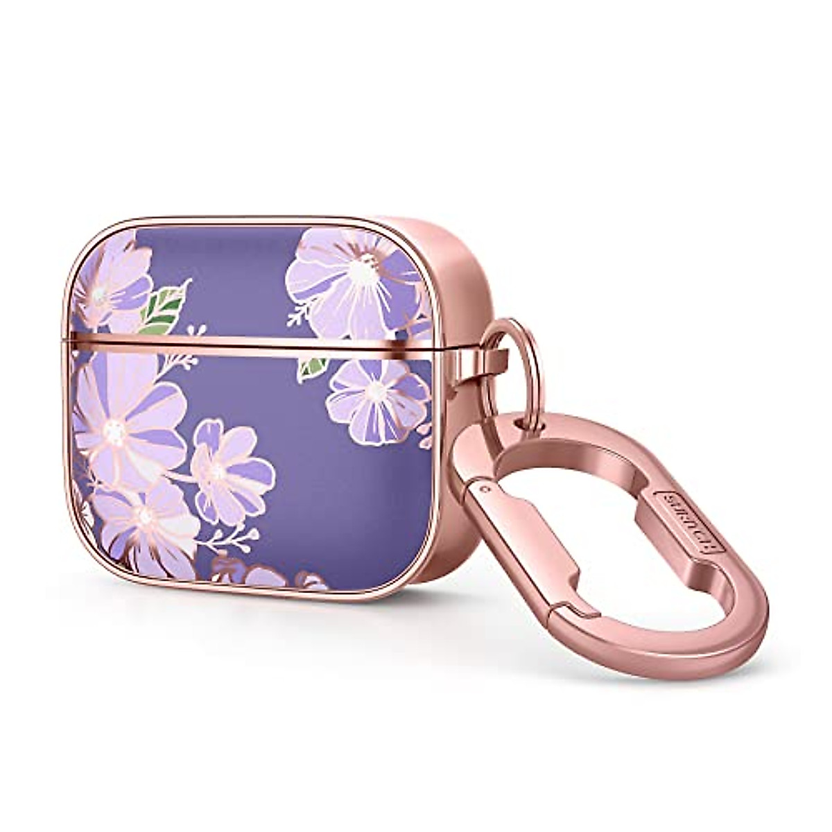 SURITCH Protective Case for AirPods 3rd Generation with Keychain, Cover for Apple AirPod Gen 3 Earbuds Support Wireless Charge Shockproof Stylish Cute for Women Girls, Purple Cosmos