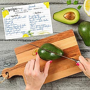Lemon Double Sided Recipe Cards 4"x6" (100) USA Made Thick Durable Eco Index Card Stock Notecards for Family Recipes, Baking, Meal Prep, Wedding, Bridal Shower Gift